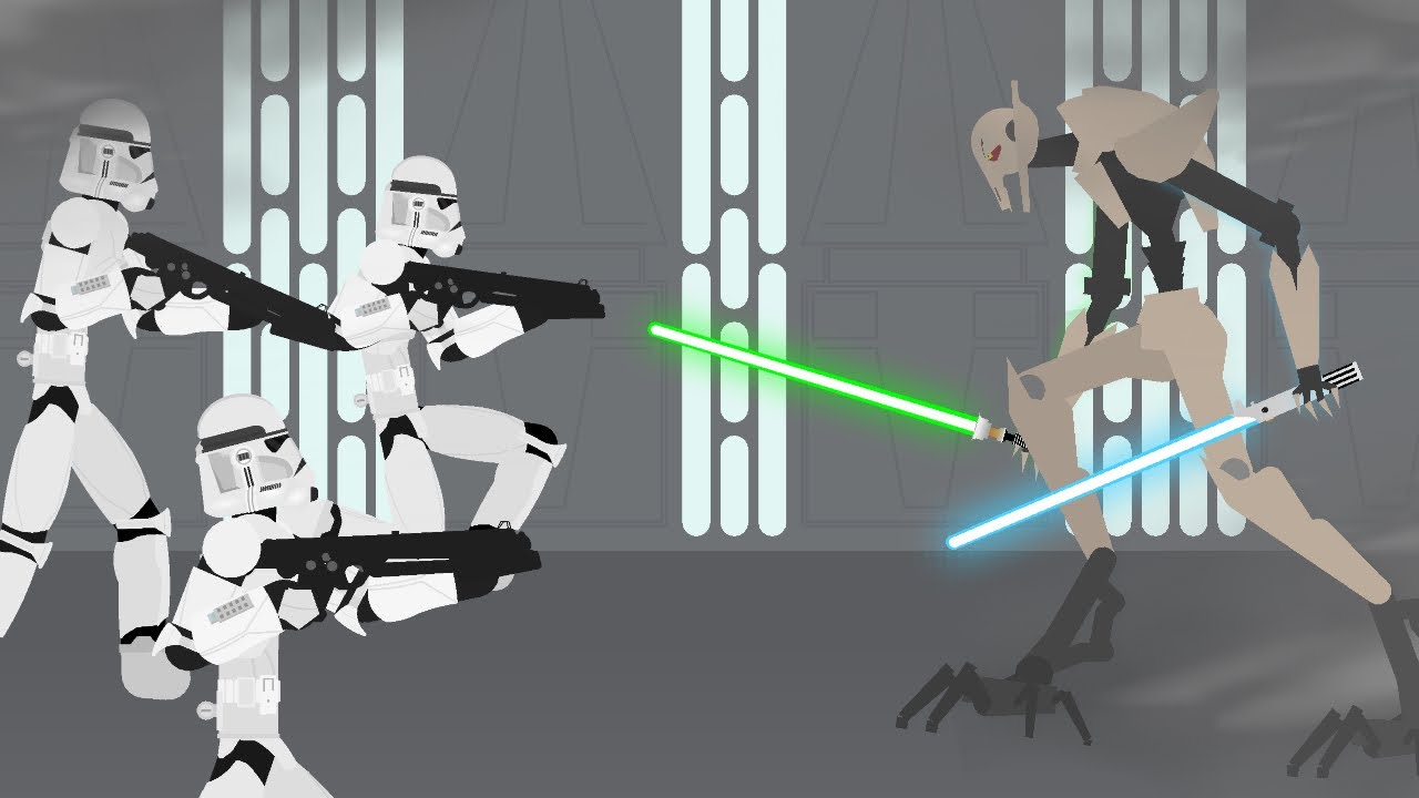 General Grievous vs Clones (Sticknodes) - YouTube