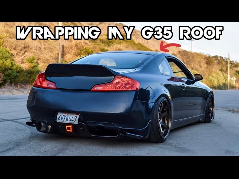 Vinyl wrapping G35 & G37 roof - YouTube