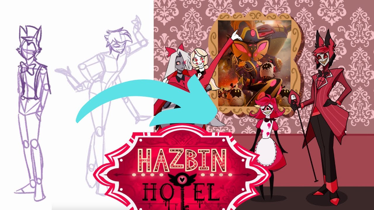 HAZBIN HOTEL - Main Cast/Hotel Staff | Speed Drawing [FANART] - YouTube