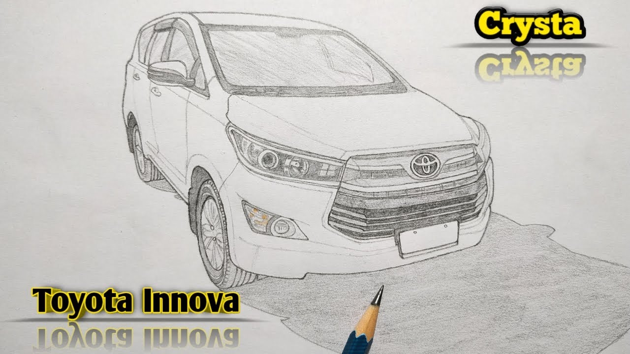 How To Draw Toyota Innova Crysta | Toyota Innova Crysta Drawing ...