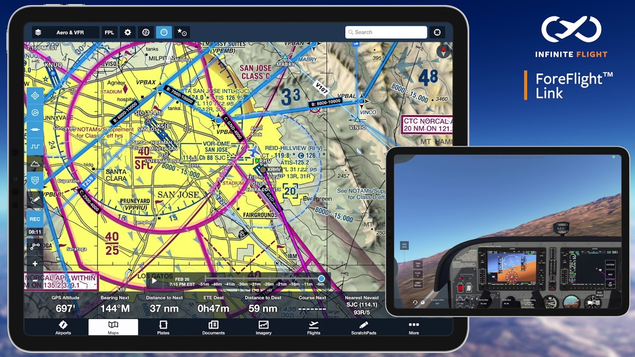 Infinite Flight ForeFlight Link - YouTube