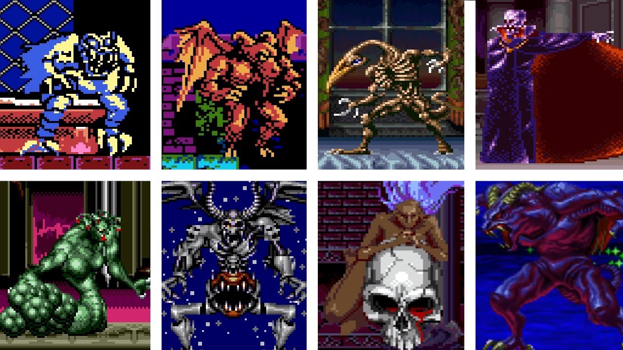 All Main Classic Castlevania Bosses - No Hit (I, II, III, IV ...