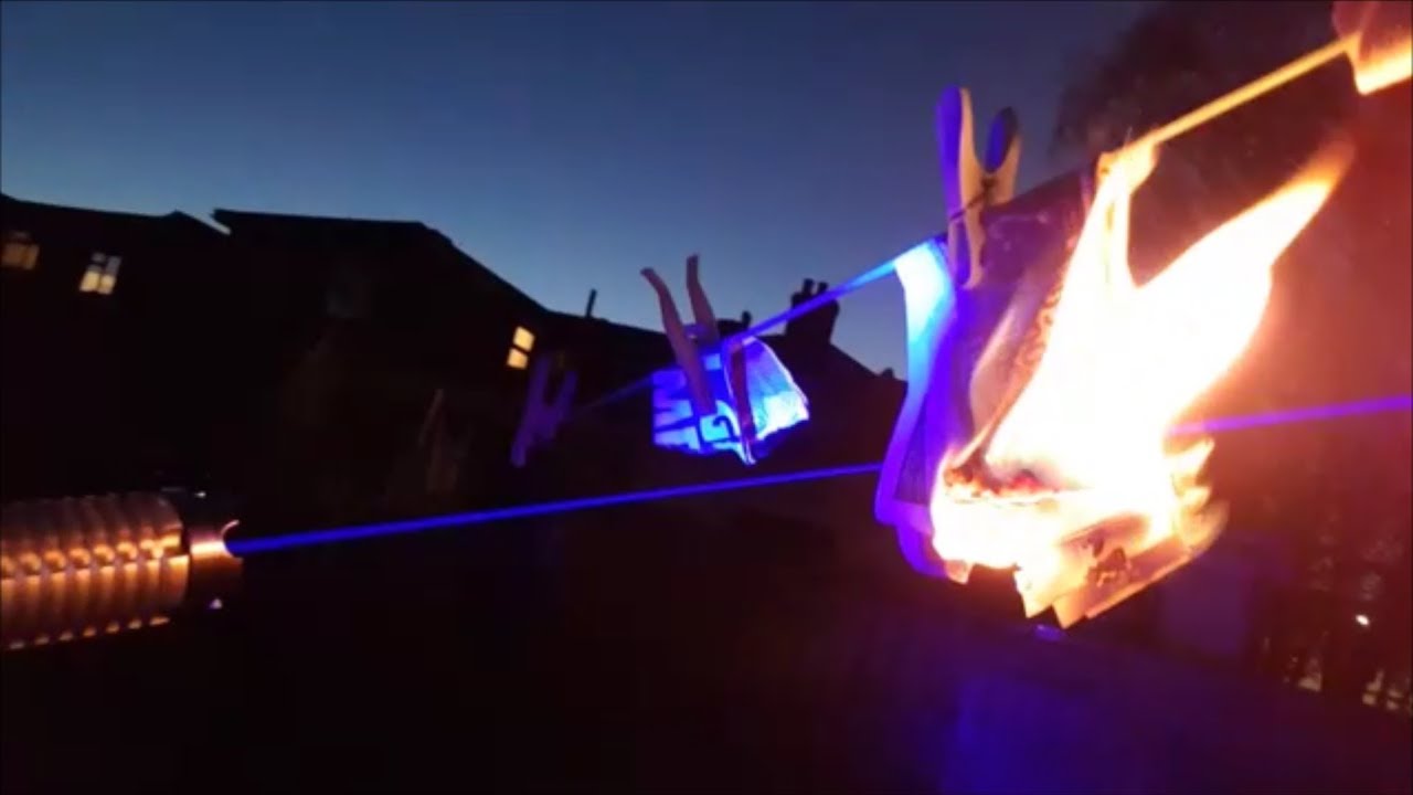 SANWU STRIKER 7W LASER BURN TEST - YouTube