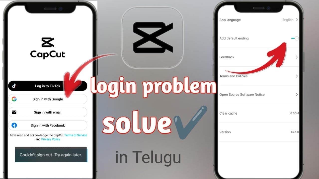 cap cut login problem| capcut sign up|how to login in capcut | - YouTube