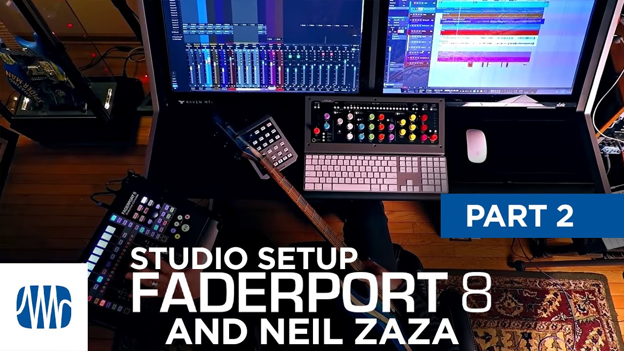 PreSonus—Neil Zaza on the Faderport 8 Part 2: Studio Setup - YouTube
