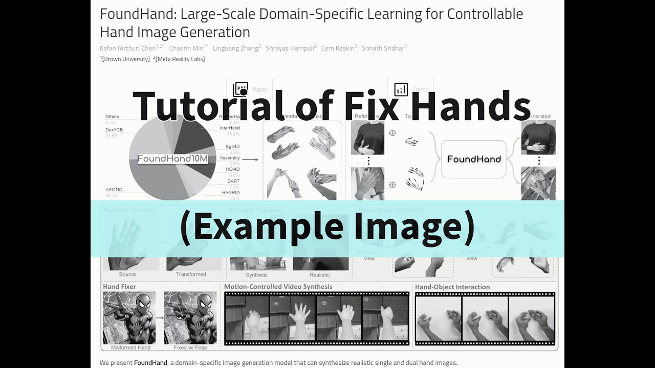 Tutorial for FoundHand Demo 1. Fix Hands (Using our example image) - YouTube