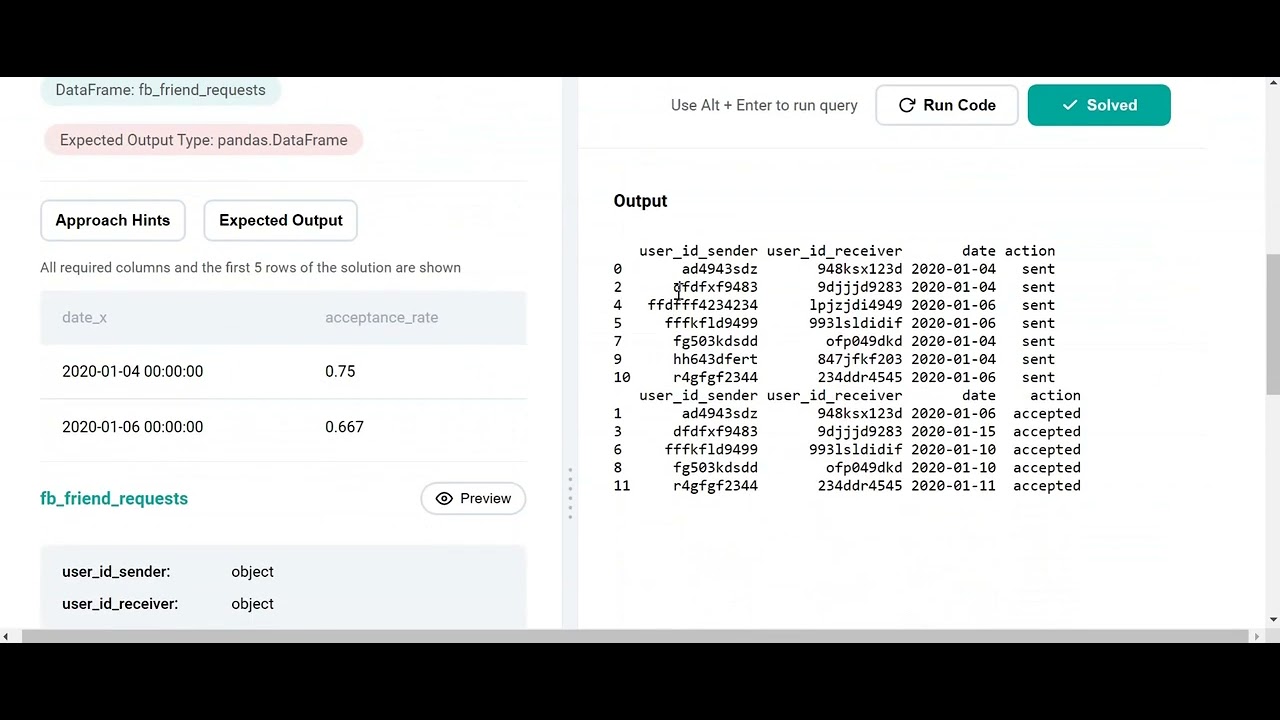 Acceptance Rate By Date Python Solution StrataScratch Meta acceptance-rate-by-date-python-solution-stratascratch-meta