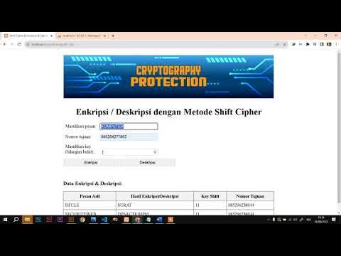 Aplikasi Enkripsi dan Deskripsi Menggunakan Metode Shift Cipher - YouTube