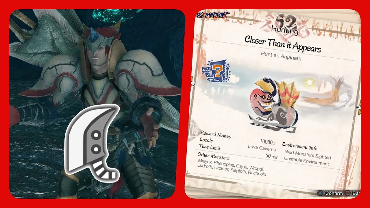 Anjanath High Rank - Great Sword Monster Hunter Rise Gameplay - YouTube