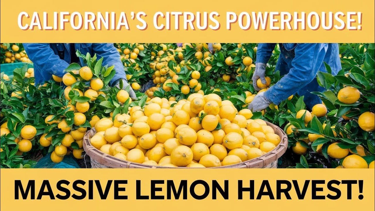 California's Citrus Powerhouse: Massive Lemon Production & Harvesting ...