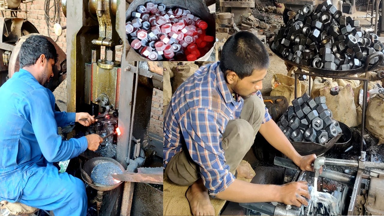 Factory Process of Manufacturing Nut Bolt with Amazing Technique - YouTube