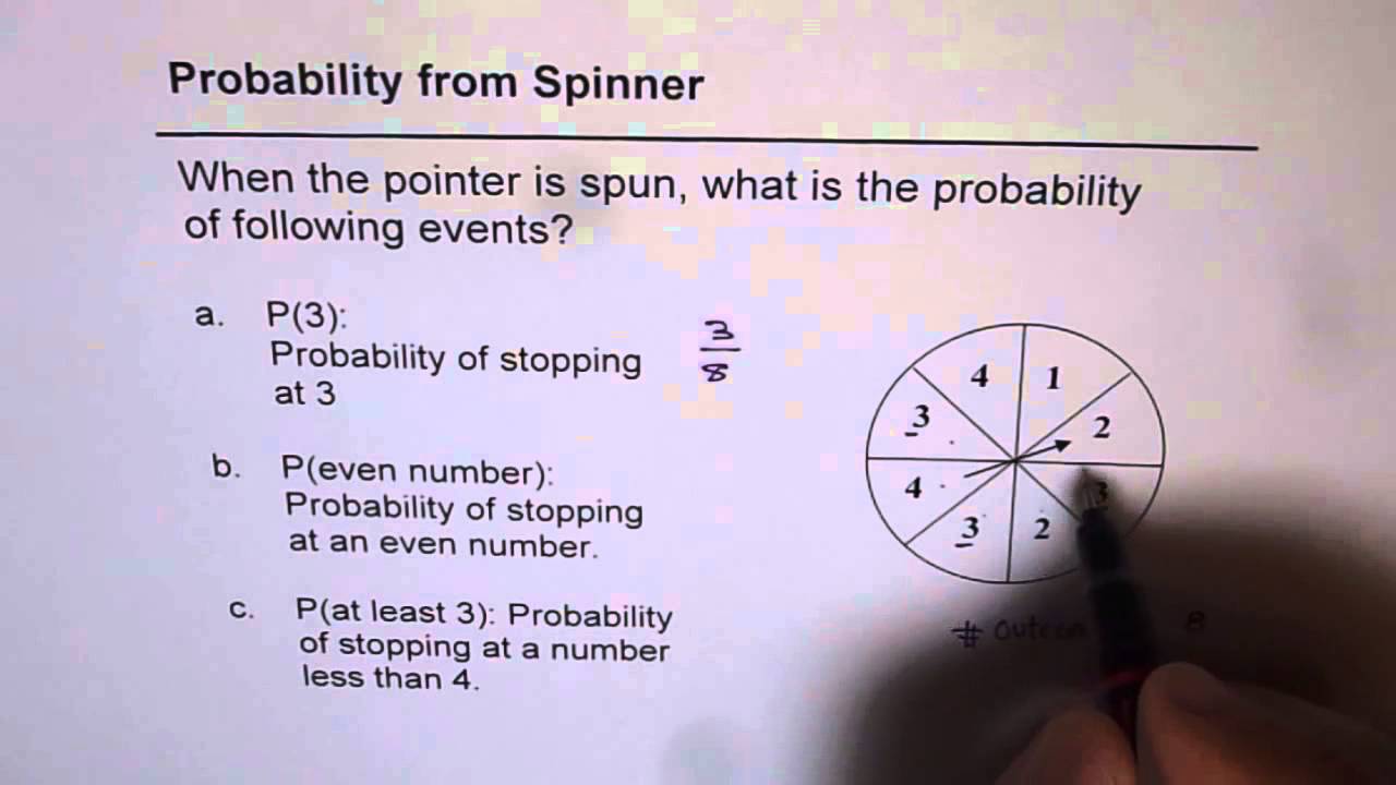S14 Probability From Spinner Middle School Math - YouTube