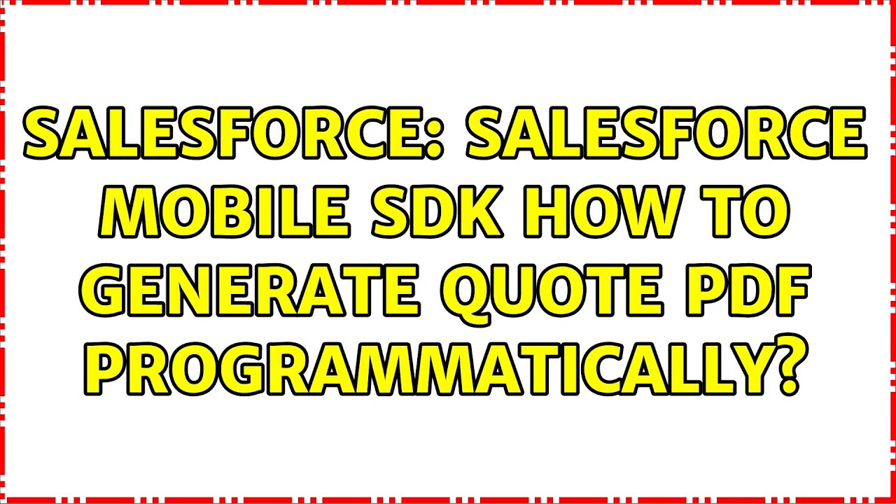 Salesforce: SalesForce Mobile SDK how to generate quote PDF ...