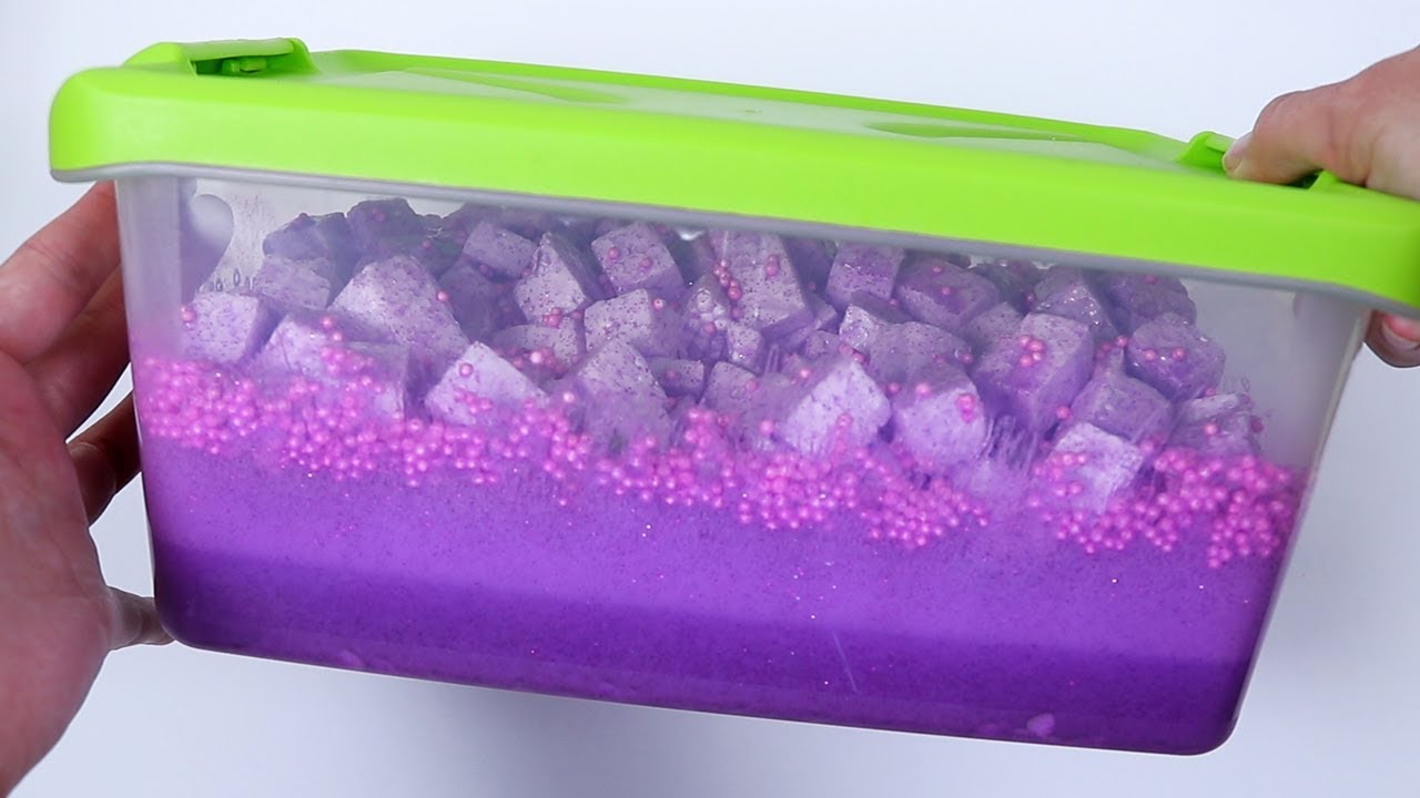 JUMBO Crunchy Bubbly Fluffy Slime DIY! OMBRE SLIME - Satisfying slime ...