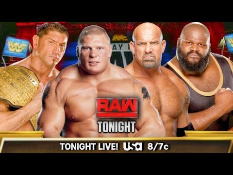 Batista Vs Brock Lesnar Vs Goldberg Vs Mark Henry | WWE Raw 2004 | #wwe ...