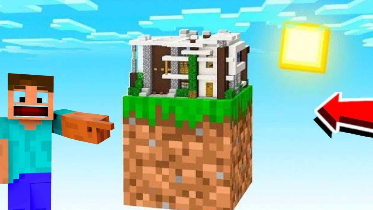 My First House In "ONE BLOCK" World - YouTube