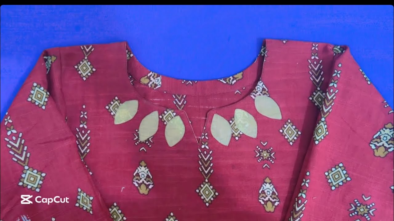 Beautiful Leaves Neck Design | Easy Gala Cutting Tutorial | Zahra ...