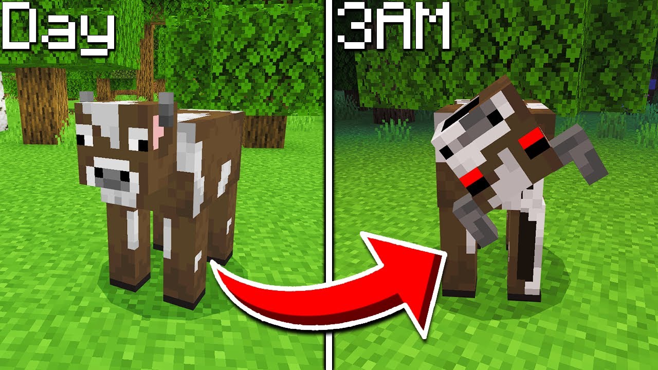 Minecraft Mobs Become Scary At 3AM... - YouTube