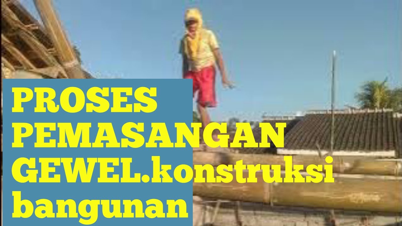 proses pemasangan gewel pemasangan batako. - YouTube