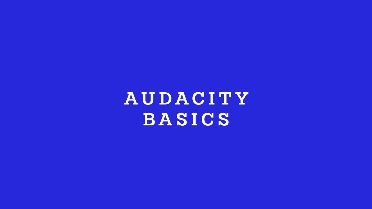 How To Use Audacity - YouTube