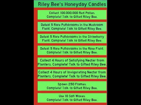 completing riley bee's beesmas quest and using candles - YouTube