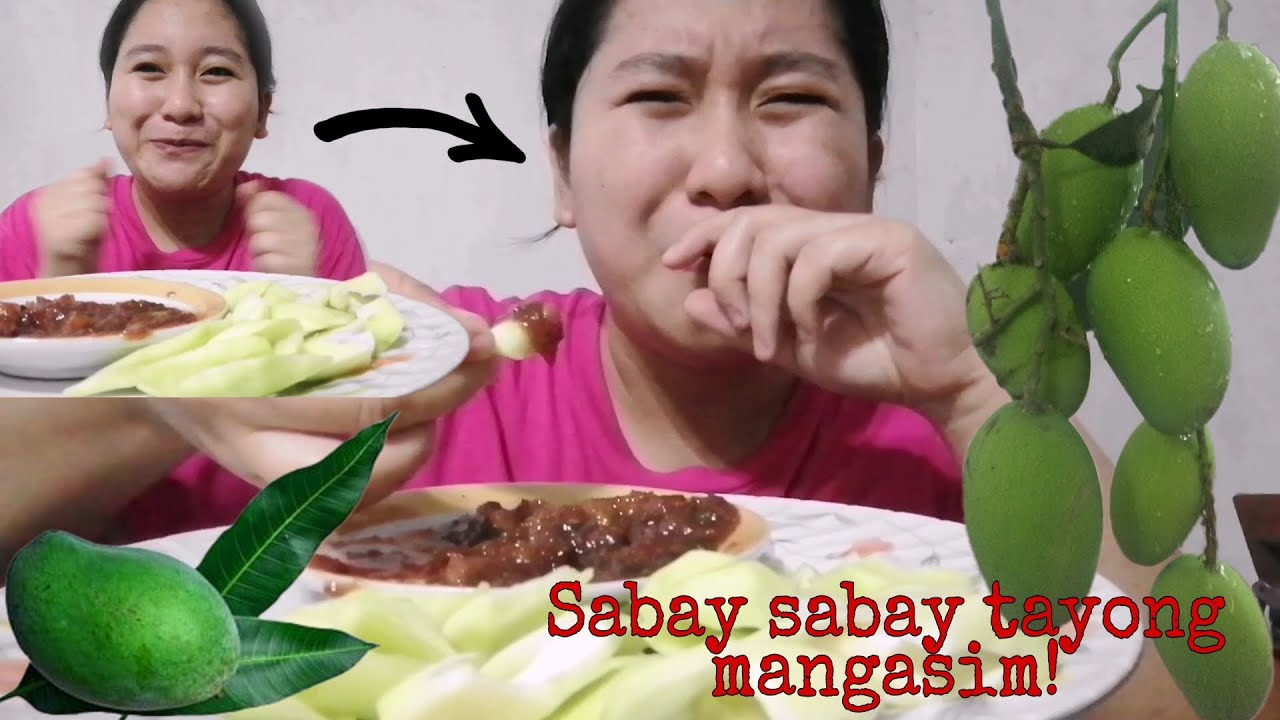 MUKBALENG: MANGO AND BAGOONG ALAMANG - YouTube