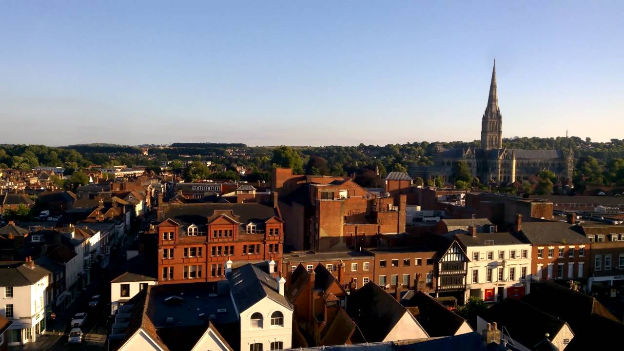 Salisbury from the air in 4k - YouTube