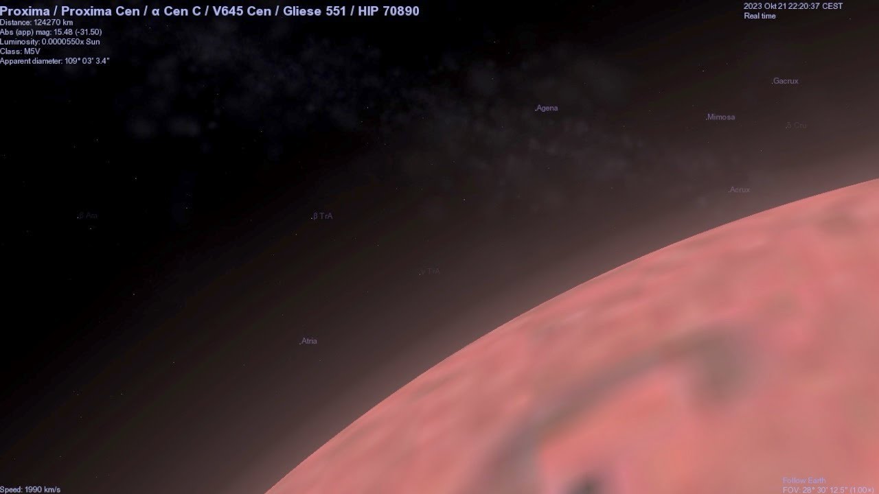 Alfa Centauri (Rigil Kentaurus, Toliman, and Proxima Centauri) - YouTube