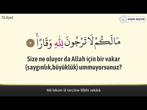Nuh suresi anlamı dinle Fatih Çollak (Nuh suresi arapça yazılışı okunuşu ve meali)