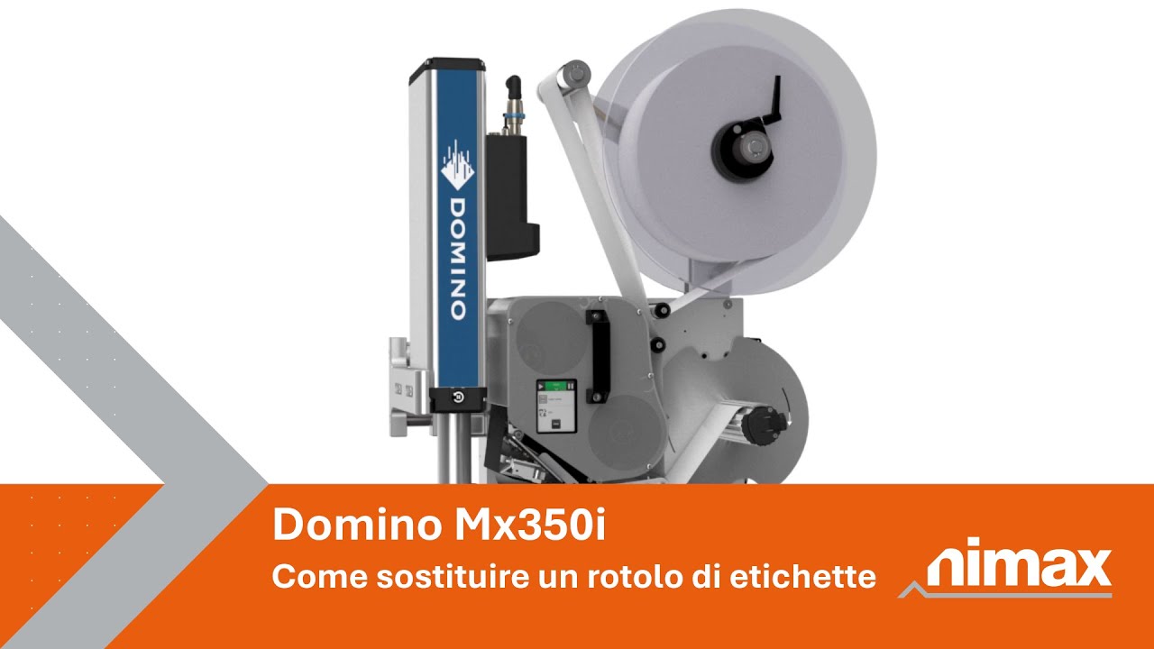 Nimax | Domino Mx350i. Come sostituire un rotolo di etichette - YouTube
