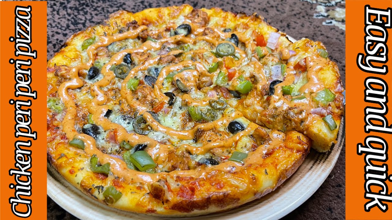 Chicken peri peri pizza / Spicy pizza / Eid special recipe for ...