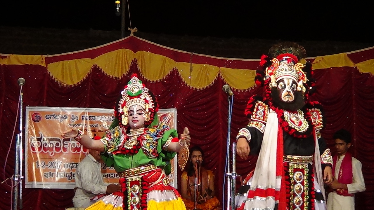 Yakshagana -- Jambavathi kalyana - 8 - vasudeva... - YouTube