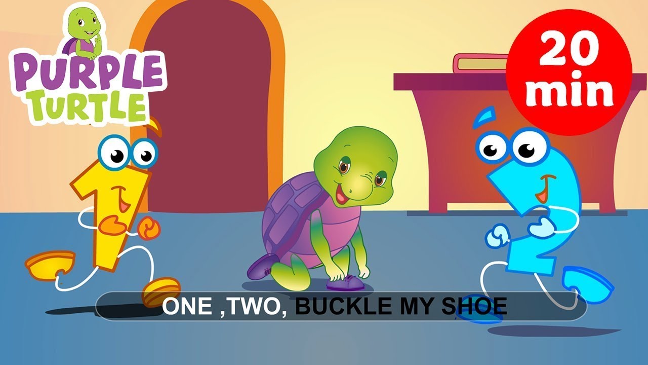One, Two, Buckle My Shoe and Many More Kids Songs | Purple Turtle ...