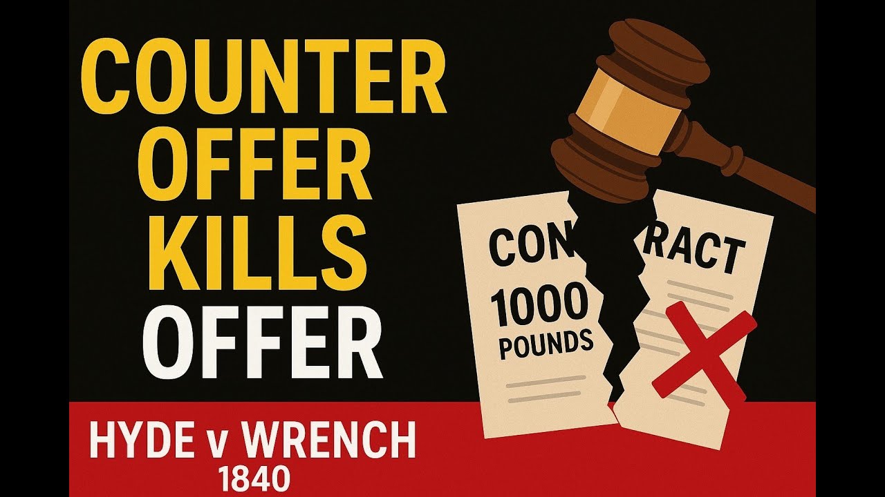 Hyde v Wrench 1840 – Counter Offer Terminates Original Offer Explained ...