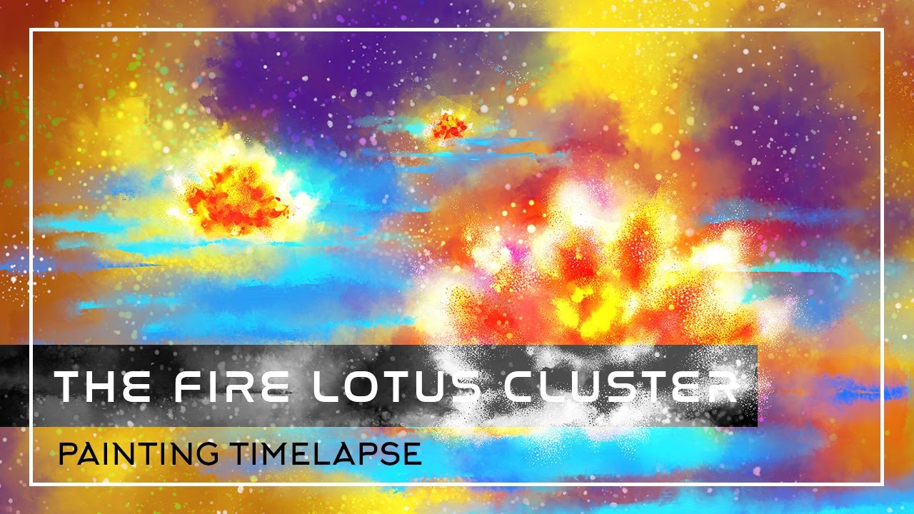 The Fire Lotus Cluster [Digital Art Timelapse] - YouTube
