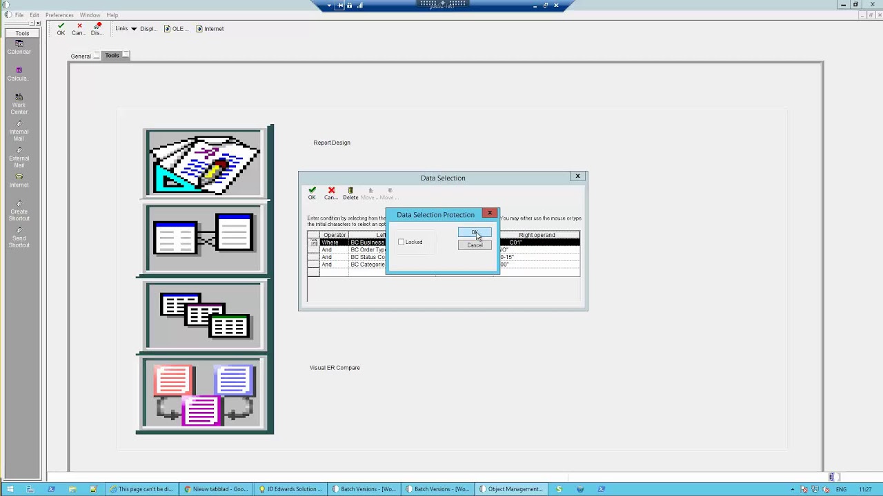 Object Management Workbench - Unlock conditions within Data Selection ...