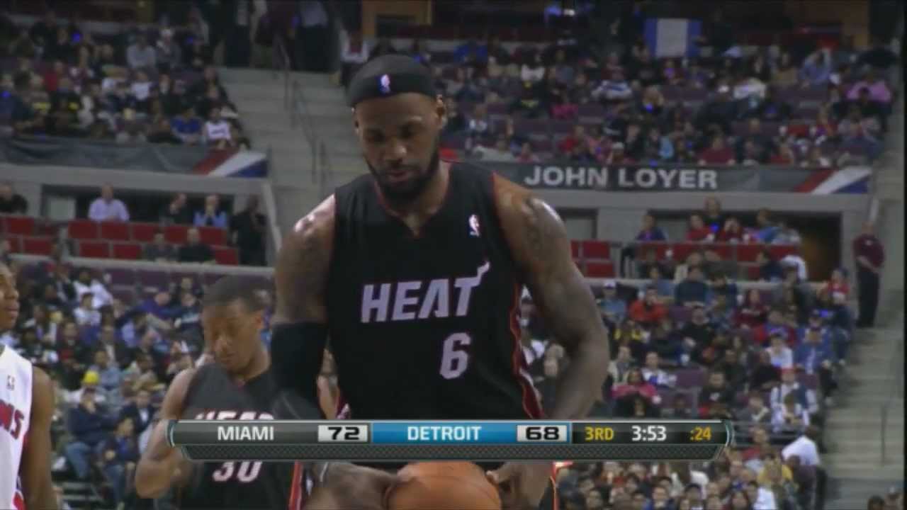 LeBron James - Highlights vs Detroit Pistons, 25/01/2012. - YouTube