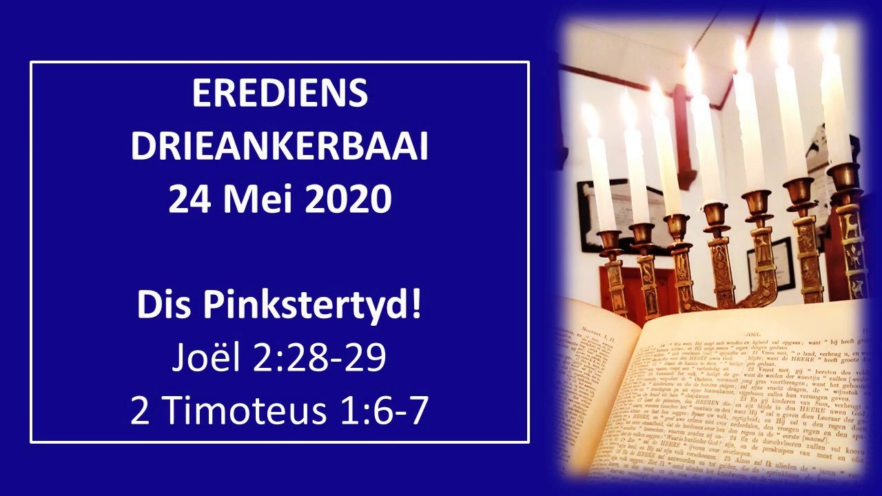 REEKS 9 - SONDAG: BOODSKAP 4: Dis Pinkstertyd! (Erediens en preek oor ...