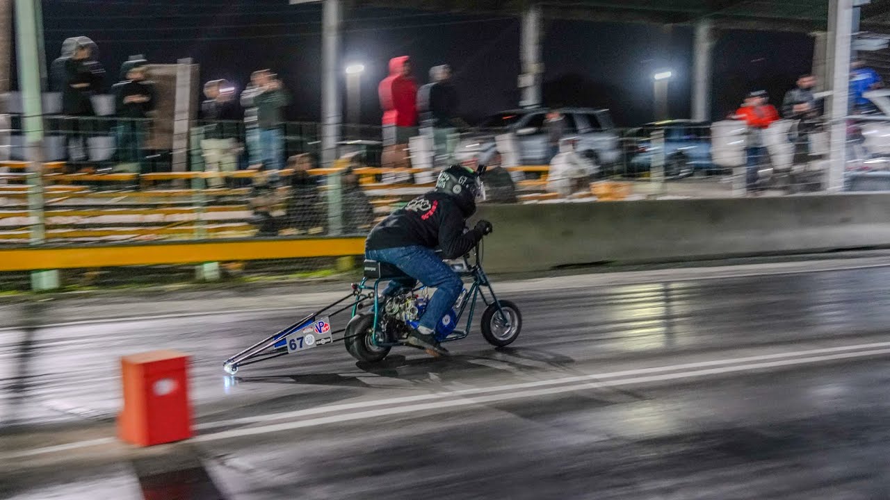 Mini Bike Drag Racing at Yellow Belly - YouTube
