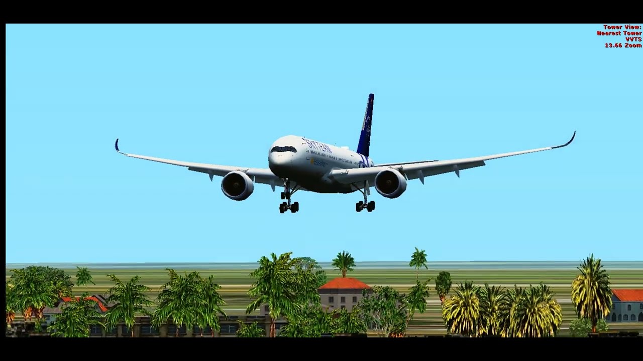 [FSX] A350 Vietnam Airlines (Skyteam livery) Landing TSN (VVTS) # ...