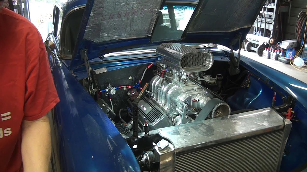 Blown 454 BBC In A 1956 Chevy Update - YouTube