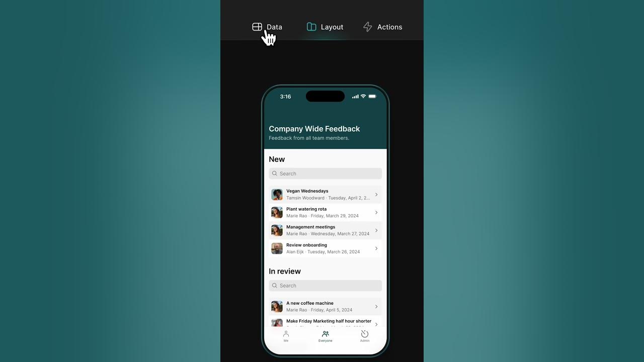How to build an app to gather employee feedback | Glide Apps Tutorial #nocode #shorts #glideapps ...