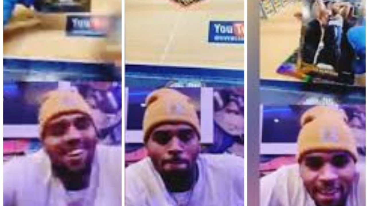 Chris brown live with his friends calling all the players names and ...