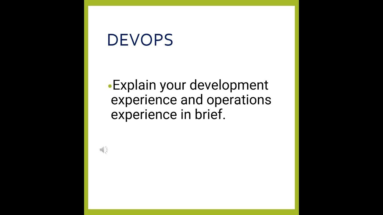 Accenture Real Interview Questions for Devops 5 to 10 yrs - Devops - Devops Wonder #devops ...