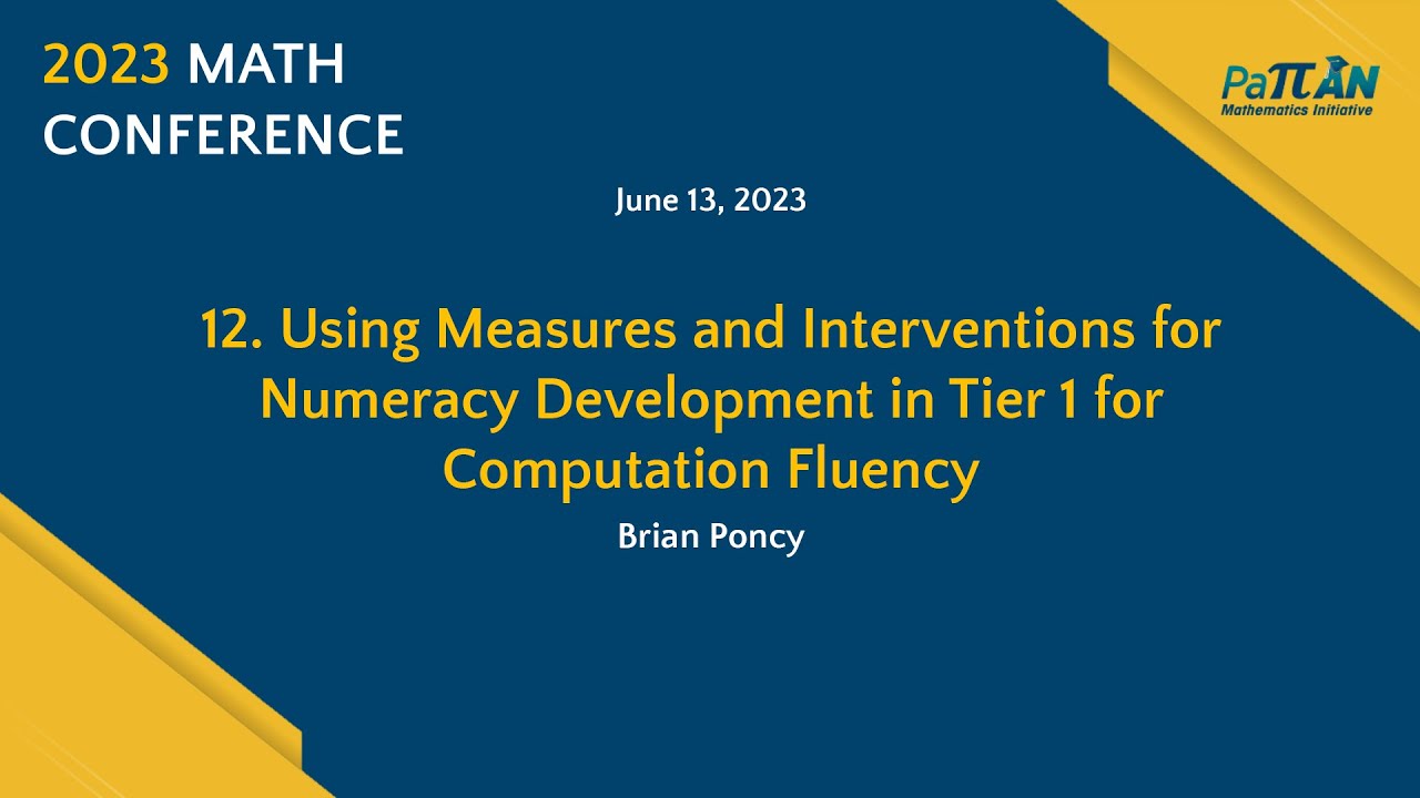 12. Using Measures and Interventions for Numeracy Development in Tier 1 ...
