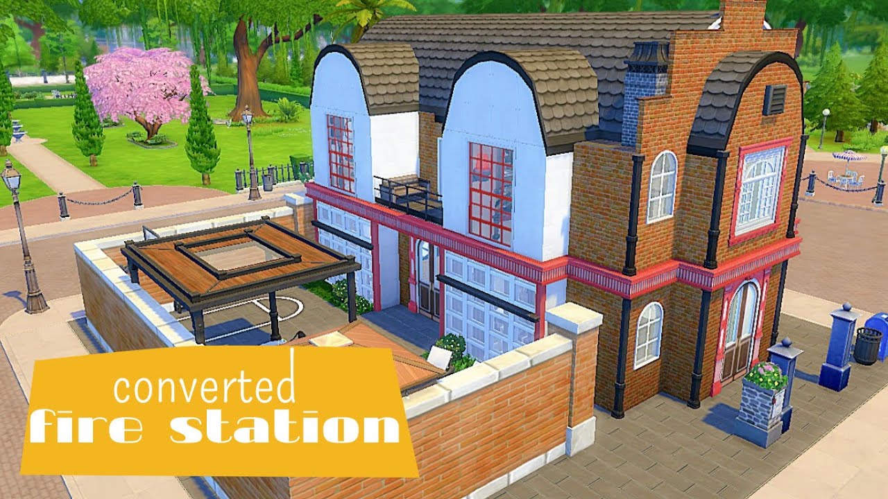 CONVERTED FIRE STATION | The Sims 4 Speedbuild | No CC - YouTube