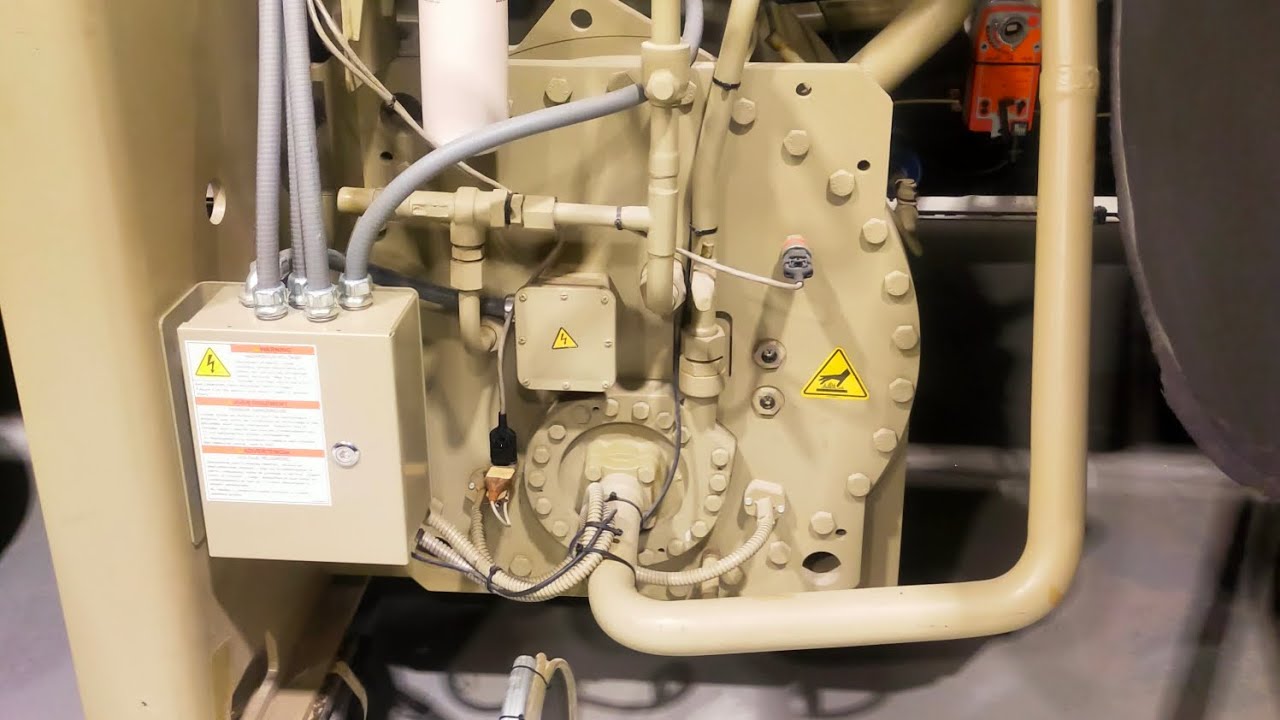 TRANE CDHH oil filter replacement process, duplex centravac chiller ...