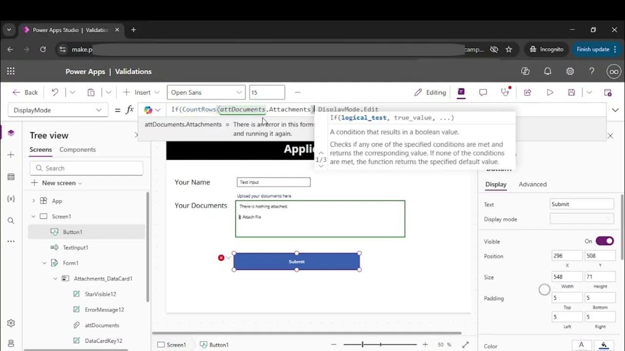 Attachment Required! - Enforce file attachment (Using Sharepoint Datasource in Powerapps) - YouTube