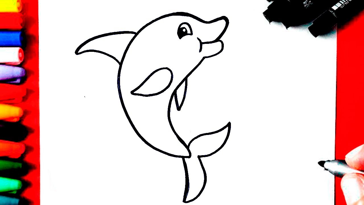 CÓMO DIBUJAR UN DELFÍN - YouTube