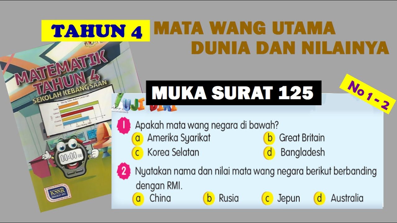 tahun 4 | ms 125 | mata wang dunia dan nilainya | matematik tahun 4 ...